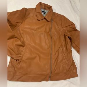 a.n.a | Jackets & Coats | Jacket Ana Brown Faux Leather Moto Jacket ...